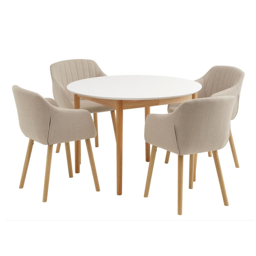 Valgomojo komplektas MARSTRAND+ADSLEV 4 110x110/200x75cm/59x80x60cm ...